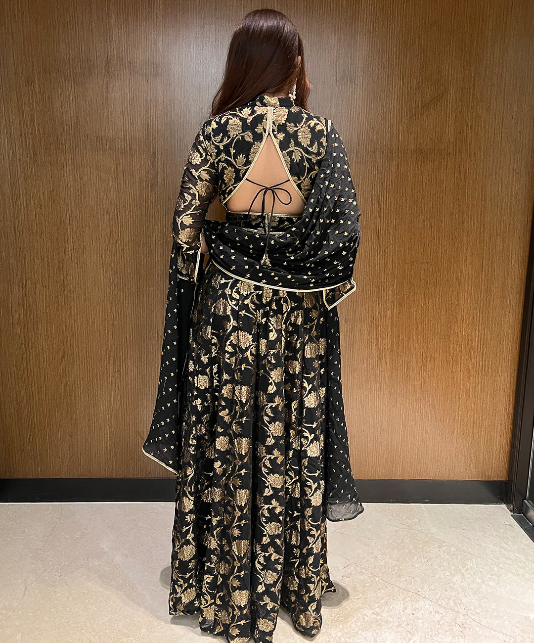 Amreen Black Anarkali – thebombbaewardrobe